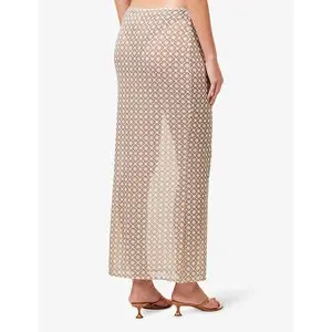 Monday Swimwear Fontelina Patterned Stretch-woven Maxi Skirt