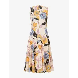 Marni Printed Cotton Poplin Midi Dress - Mfw08
