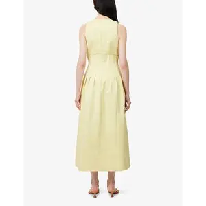 Oddmuse Cinched Cotton-blend Midi Dress