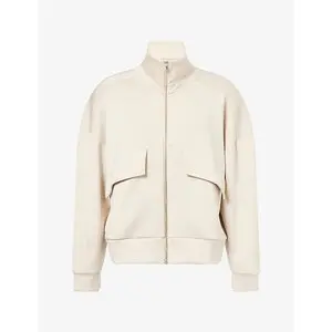 NOW YOU LIVE Zip-through Stretch-modal-blend Sweatshirt - Barley