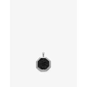 Monica Vinader Sterling Black Onyx St Christopher Pendant - Silver