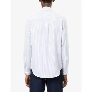 Dunhill Striped Pointed-collar Textured-cotton Shirt