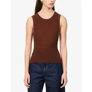 ME+EM Sleeveless Merino Wool And Cashmere Blend Vest