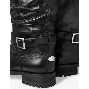 JIMMY CHOO Biker High Leather Boots