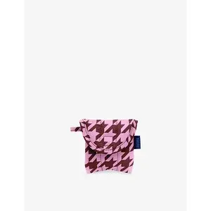 Baggu Puffy Houndstooth-print Woven Earbuds Case