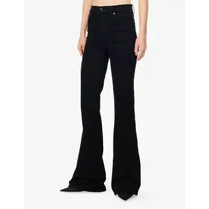 FRAME The Flare High-rise Stretch-denim Jeans
