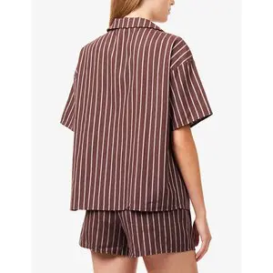 4TH & RECKLESS Lara Striped Cotton-blend Shirt