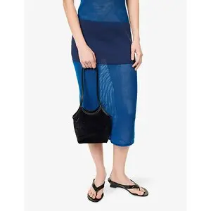 VALESQUE Crushed Velvet Shoulder Bag