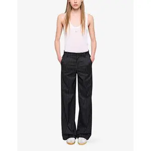 Zadig&Voltaire Panol Striped High-rise Stretch-woven Trousers