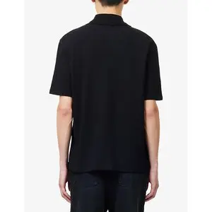 Loewe Anagram-embroidered Cotton Polo Shirt - Black