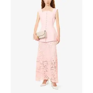 Mona Alshebil Lace Maxi Skirt
