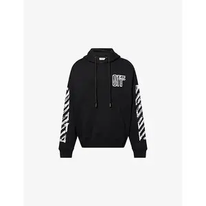 Off-White Motion-arrow Logo-print Cotton Hoody