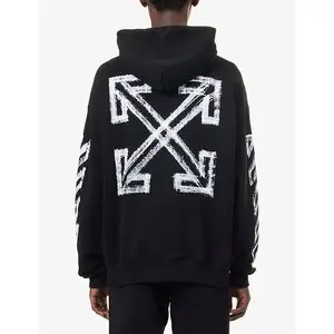 Off-White Motion-arrow Logo-print Cotton Hoody