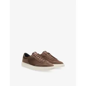 BOSS Branded Suede And Leather Lace-up Trainers