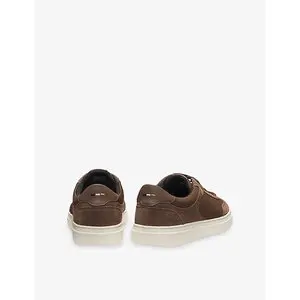 BOSS Branded Suede And Leather Lace-up Trainers