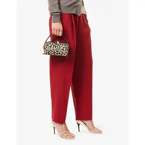VERAFIED Café Mini Print Calf-hair Shoulder Bag