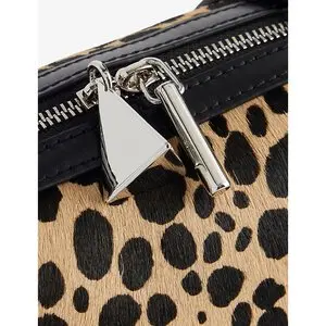 VERAFIED Café Mini Print Calf-hair Shoulder Bag