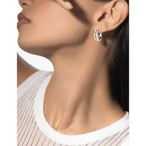 Messika Move Classique 18ct Gold Diamond Hoop Earrings - White
