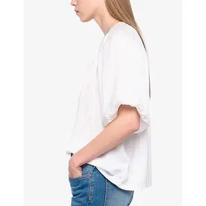 Zadig&Voltaire Teko Round-neck Puff-sleeve Satin Blouse - Judo
