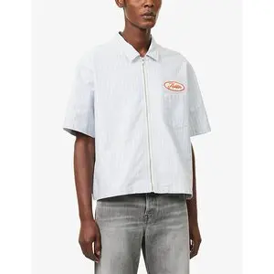 AUSTIN POST Gas Station Striped Cotton Shirt