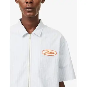AUSTIN POST Gas Station Striped Cotton Shirt