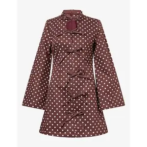 SISTER JANE Arles Dot-print Cotton Mini Dress