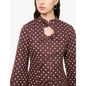 SISTER JANE Arles Dot-print Cotton Mini Dress