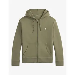 Polo Ralph Lauren Brand-embroidered Zip-up Cotton-blend Hoody - Cruise Olive/c1730