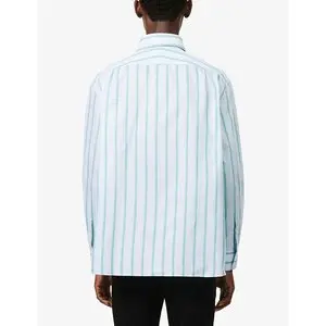 JW Anderson Stripe-print Pointed-collar Cotton Shirt
