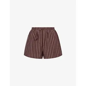 4TH & RECKLESS Lara Striped Cotton-blend Shorts