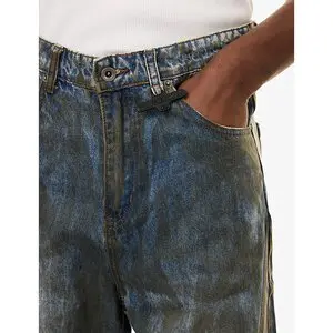 1886 Dirty Wash' Curved-seam Wide Leg Jeans