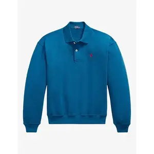 Polo Ralph Lauren Logo Embroidered Cotton Polo Sweatshirt - Galaxy Blue