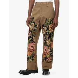 Simone Rocha Patchwork Embroidered Cotton Trousers