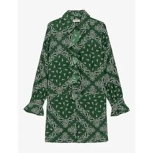 Zadig&Voltaire Rhelyne Bandana-print Silk Mini Dress - Meadow