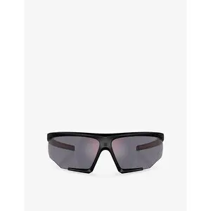 Prada Ps 07ys Irregular-frame Nylon Sunglasses - Black