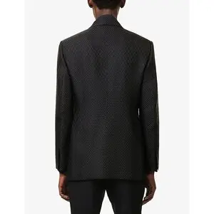TOM FORD Dotted Lozenge Jacquard Silk-blend Blazer