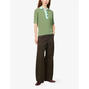 FRAME Animal Print Cropped Jeans