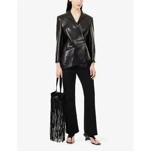 Khaite Asymmetrical Leather Jacket