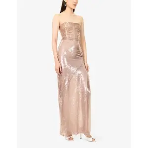 Galvan Strapless Sequin Embellished Maxi Gown