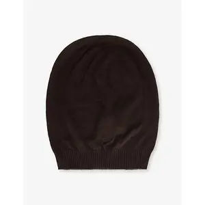 Rick Owens Domed Knitted Wool Beanie - Grease