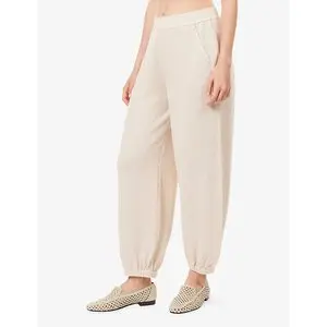 ME+EM Relaxed-fit Waffle-knit Cotton-jersey Jogging Bottoms