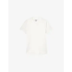 REISS Addison V-neck Stretch-cotton T-shirt - White