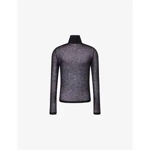 Rick Owens Sheer Ribbed Cashmere Turtle Neck Jumper