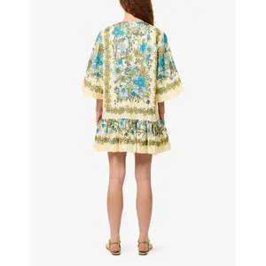 ALEMAIS Sophia Printed Linen Mini Dress