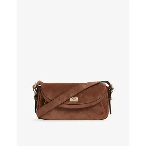 Sandro Le Mambo Suede Shoulder Bag - Brown