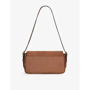 Sandro Le Mambo Suede Shoulder Bag - Brown