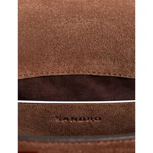 Sandro Le Mambo Suede Shoulder Bag - Brown