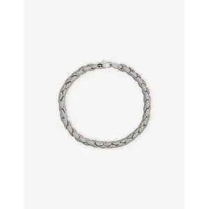 GLD Reptile 14ct White-gold Plated And Pavé Cubic-zirconia Link Chain - White Gold