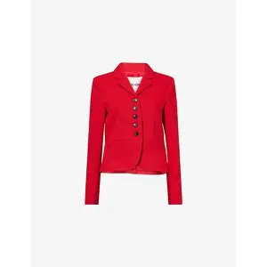 ME+EM Fitted Utility Woven Jacket - Ruby Red
