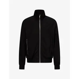 Rick Owens Zip Up Funnel Neck Cotton Jacket - Black